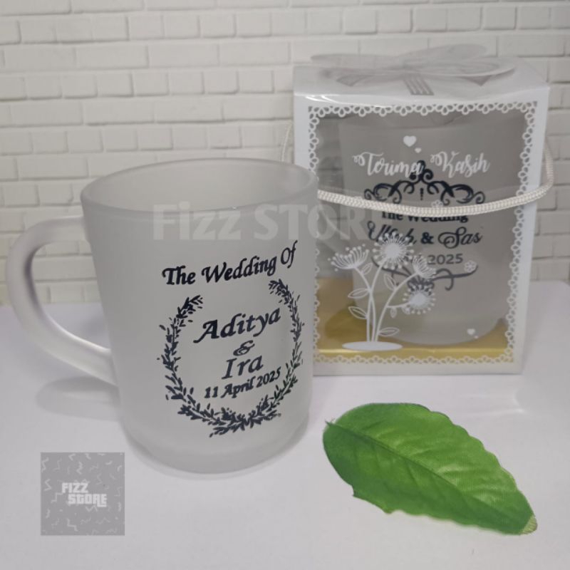 Jual Souvenir Gelas Gagang dop free sablon Nama+Desain(isi 50 pc ...