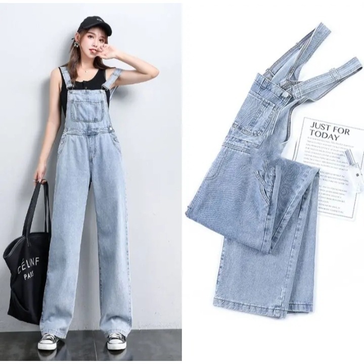 Jual Overall denim panjang Jumpsuit Celana panjang Jumpsuit Wanita ...