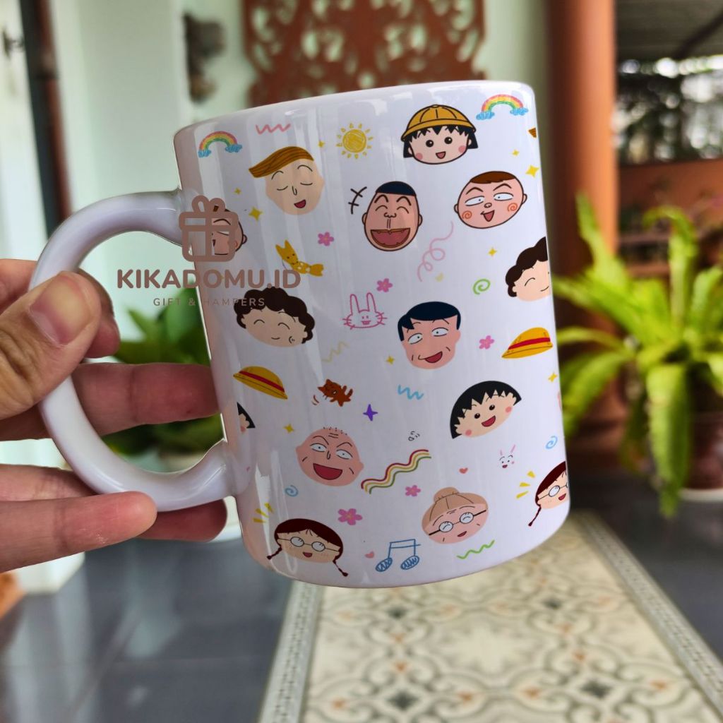 Jual Chibi Maruko Chan anime mug cute gift box anak 90an merchandise ...