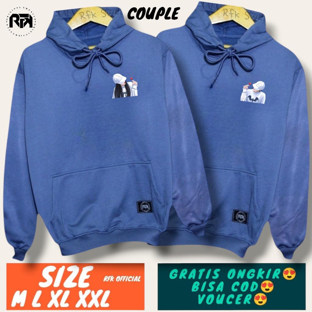 Jual jaket couple ANIME LUCU / Sweater couple pasangan 2 pcs tebal ...