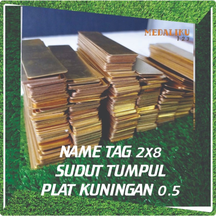 Jual Plat Kuningan Bahan Name Tag / Nama Dada Resin Lycal plat 0,5mm ...