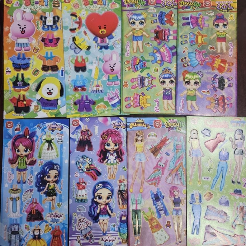 Jual Mainan bongkar pasang Kertas Bongkar pasang Paper doll isi ...