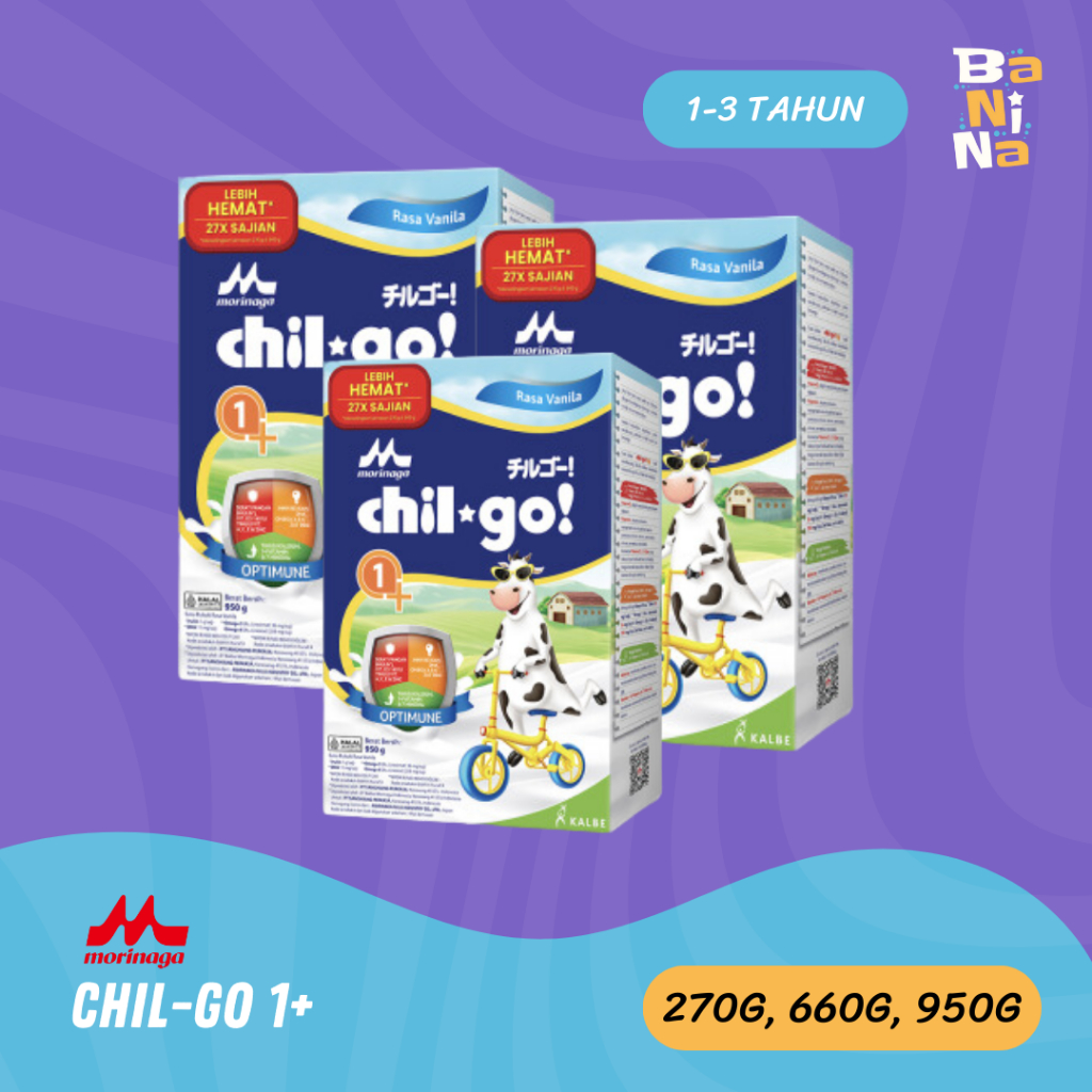 Jual Morinaga Chil Go 1+ Rasa Vanila 270g, 660g, 950g Susu Formula Bayi 1-3 Tahun | Shopee Indonesia