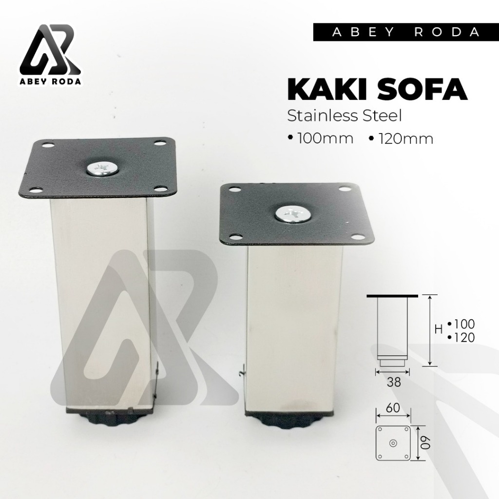 Jual Kaki Sofa Kotak Stainless (38*38*100mm) | Shopee Indonesia