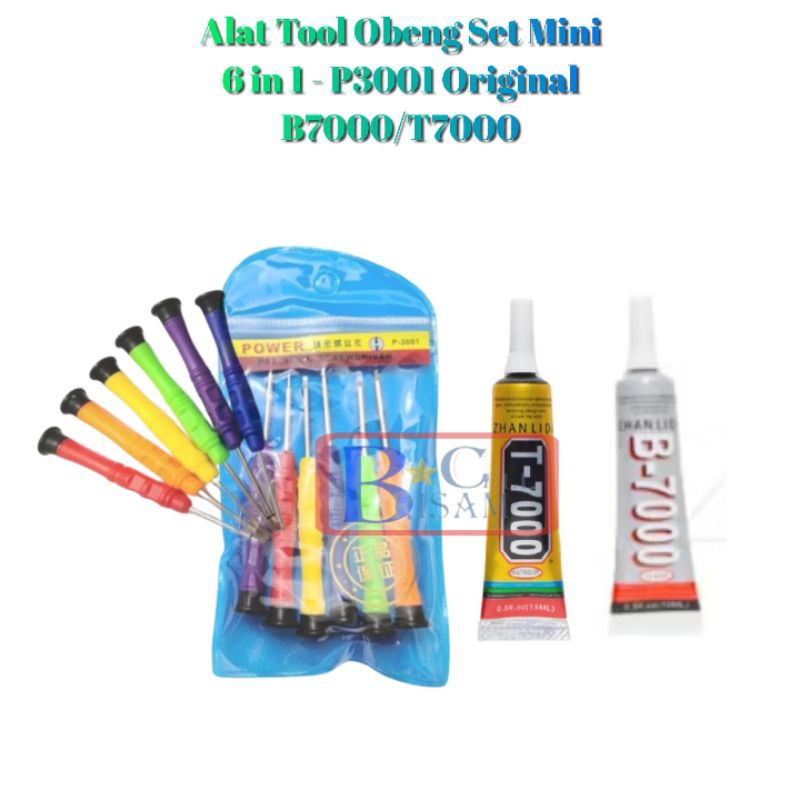 Jual Obeng + Lem Obeng Set 6 In 1 Sunshine P3001 Obeng Set Mini Limited ...
