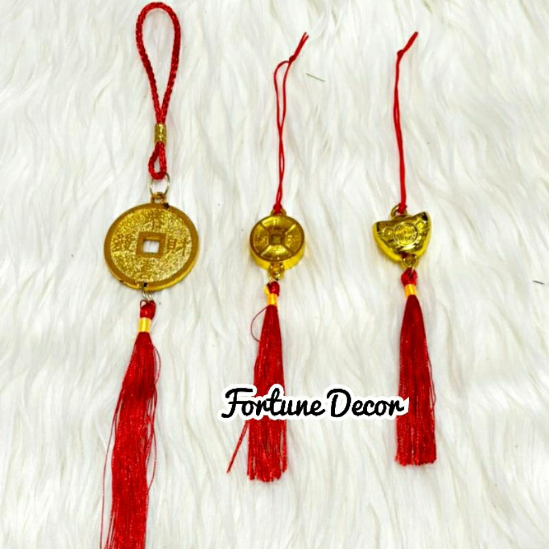 Jual Hiasan gantung pohon imlek meihua bentuk koin dan uang kuno yuan ...