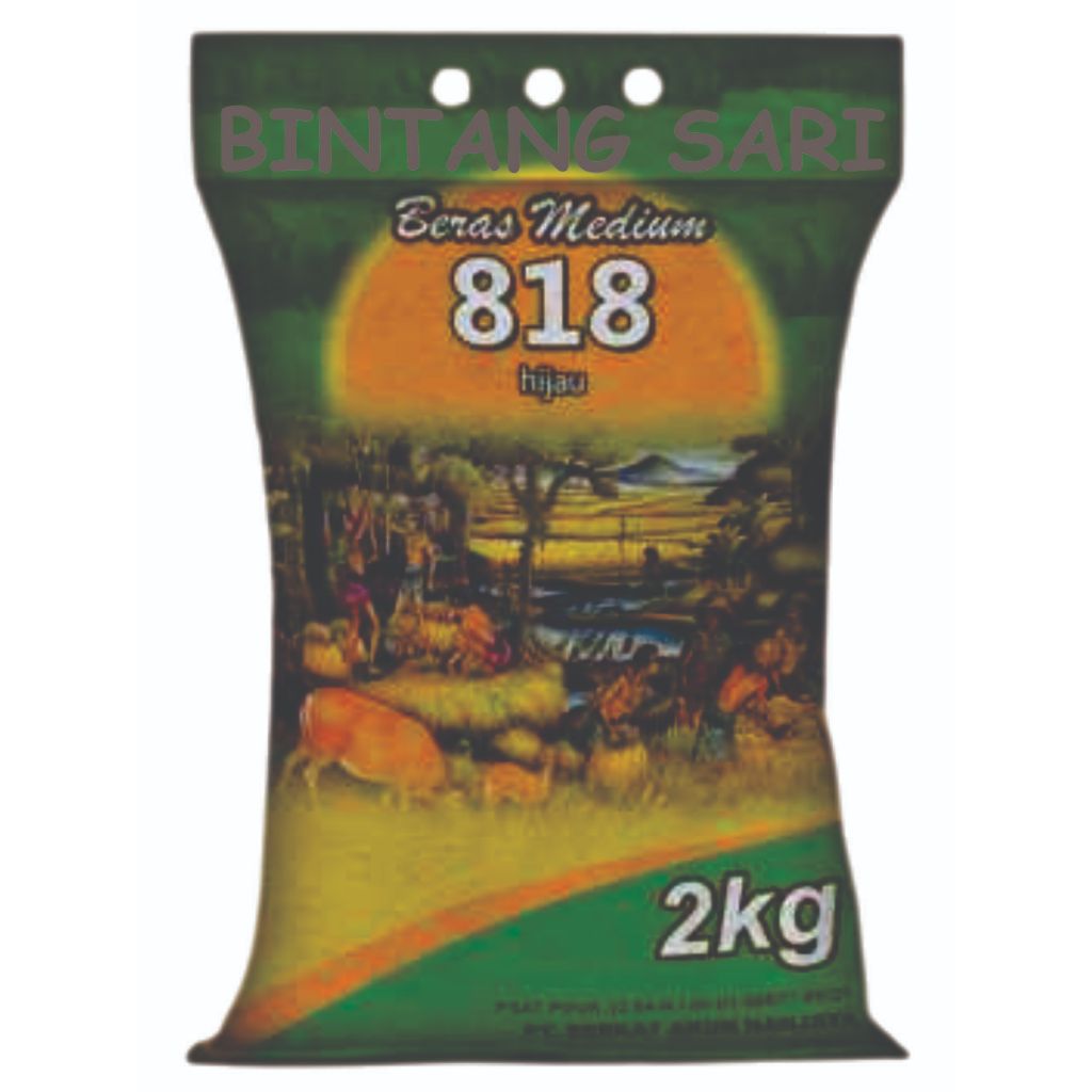 Jual BERAS MEKAR PULEN KEMASAN 5kg MEREK 818 HIJAU | Shopee Indonesia