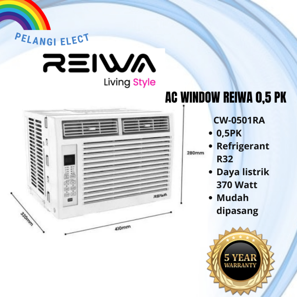 Jual AC WINDOW REIWA CW-0501RA 0.5 PK - 1 PK | Shopee Indonesia