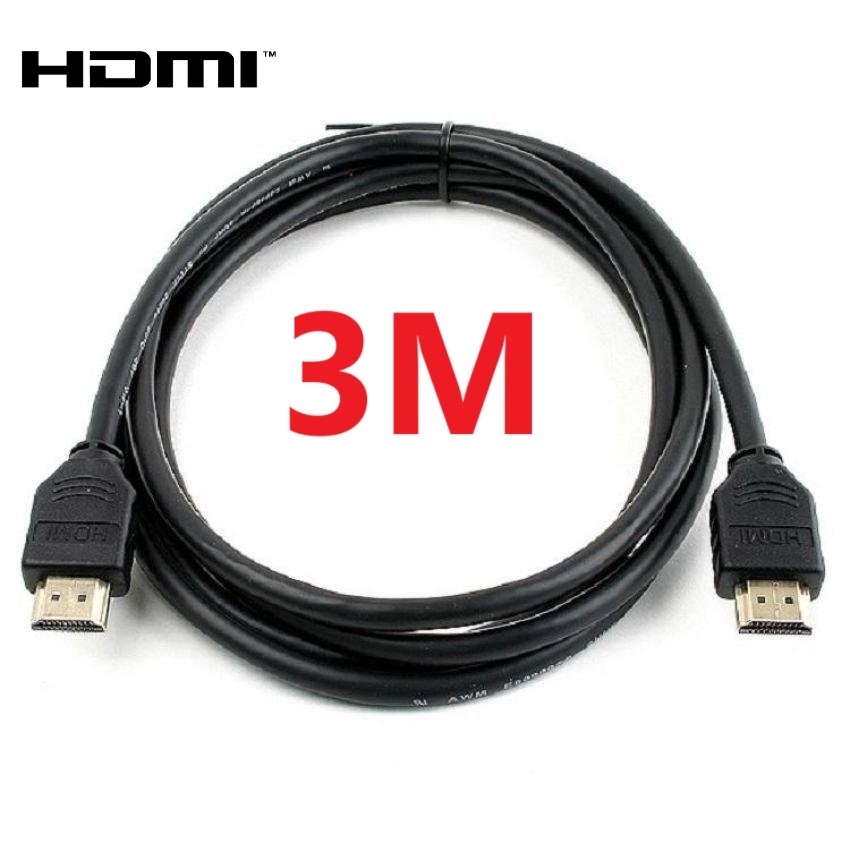 Jual Kabel HDMI v1.4 1.5 -3 Meter Hitam / Cabel HDMI v1.4 - 1.5m 3M ...