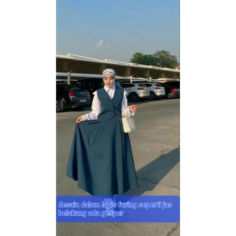Jual Blus Atasan Kemeja Wanita Rompi Tanpa lengan | Rompi Outfit Hijab ...