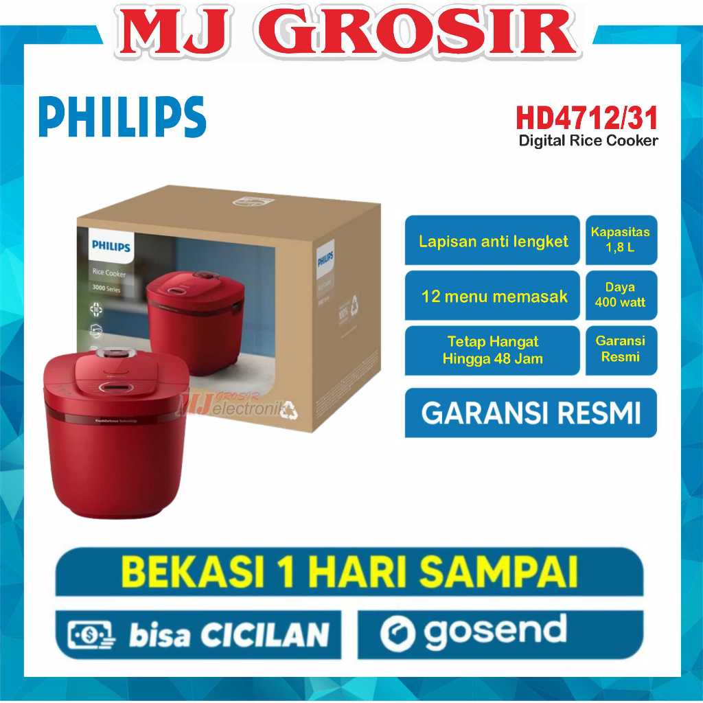 Jual MAGIC COM PHILIPS HD 4712 RICE COOKER HD4712/31 1.8 Liter | Shopee ...