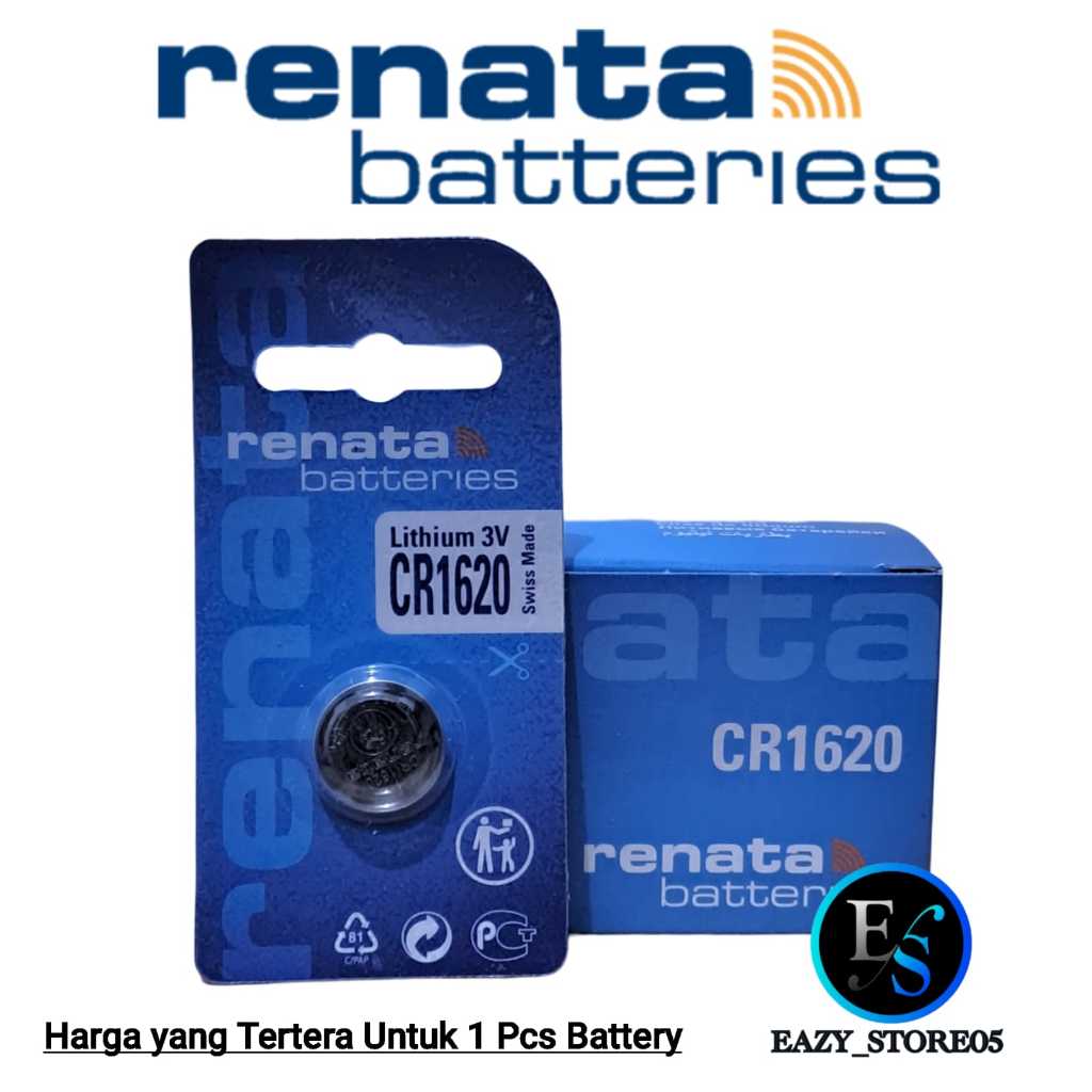 Jual Baterai Renata CR1620 3V Original Lithium Battery Batrai Batre ...