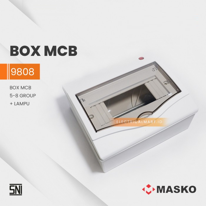 Jual Box MCB MASKO 9808L 5-8G + Lampu Rumah MCB Presto inbow / Outbow 8 Groups | Shopee Indonesia