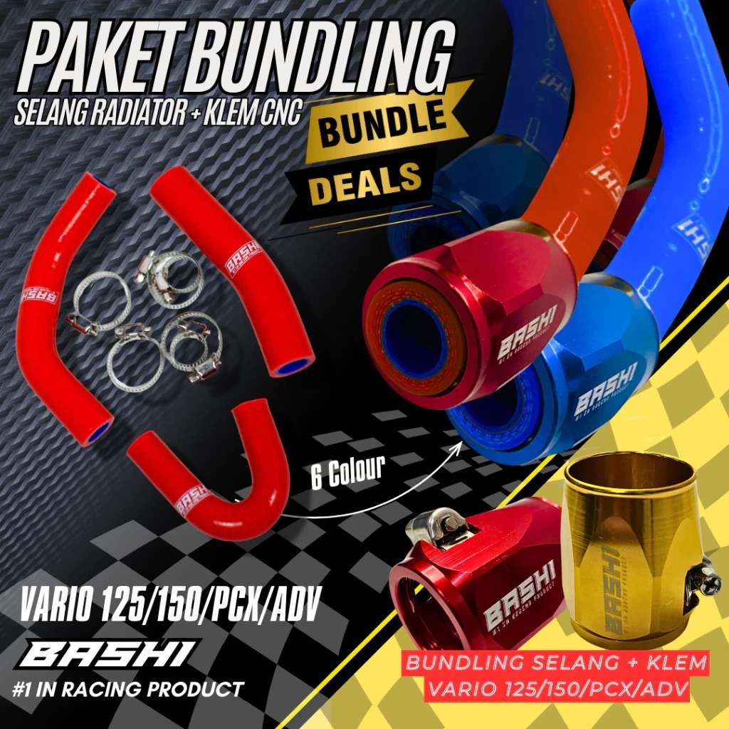 Jual Bashi Paket Selang Radiator Coolant Hose Include Klem CNC HONDA ...