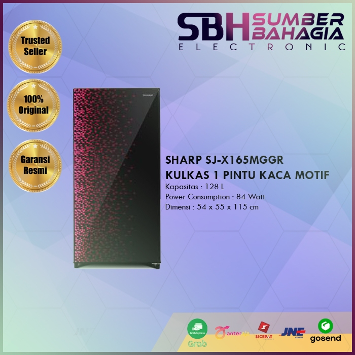 Jual SHARP SJ-X165MGGR KULKAS 1 PINTU KACA BUNGA (NEW) | Shopee Indonesia