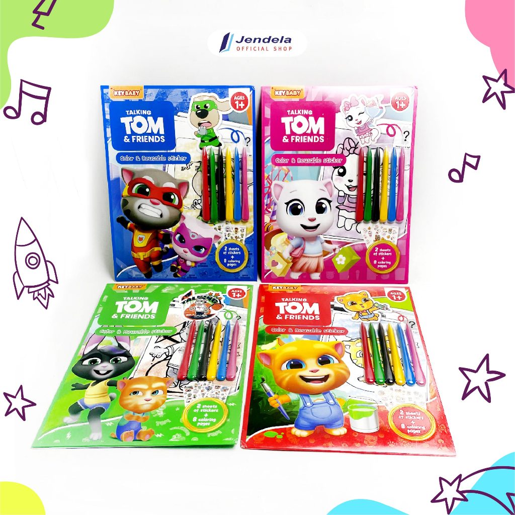 Jual KeyBaby Buku Mewarnai colour & Reusable Sticker Buku Aktivitas ...