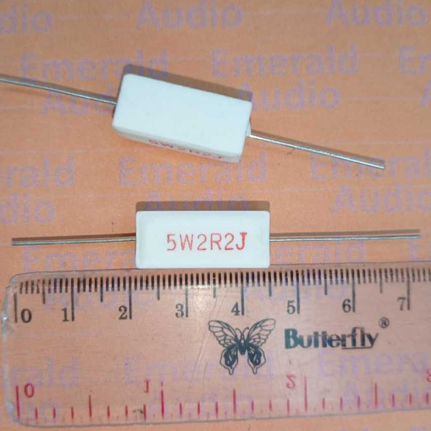 Jual RESISTOR 2,2 OHM 5 WATT 5 % KAPUR/SEMEN/KERAMIK | Shopee Indonesia