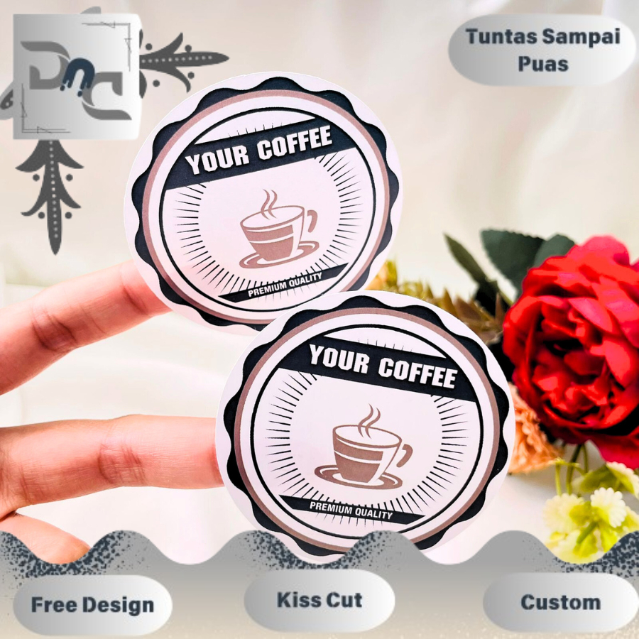 Jual DND Sticker Print Cetak Label Murah Edisi Coffe Stiker Produk ...