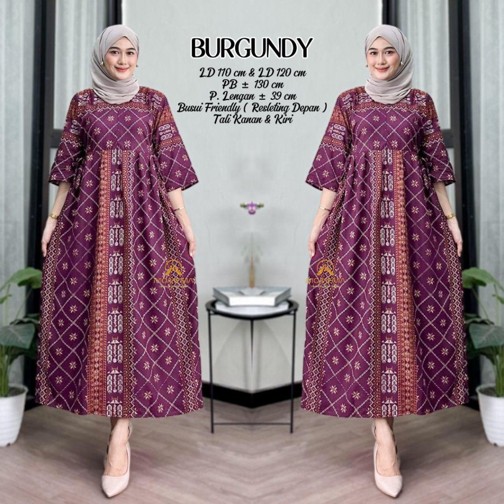 Jual DRESS WANITA MOTIF ETNIK DASTER RAYON PREMIUM KEKINIAN BUMIL BUSUI ...