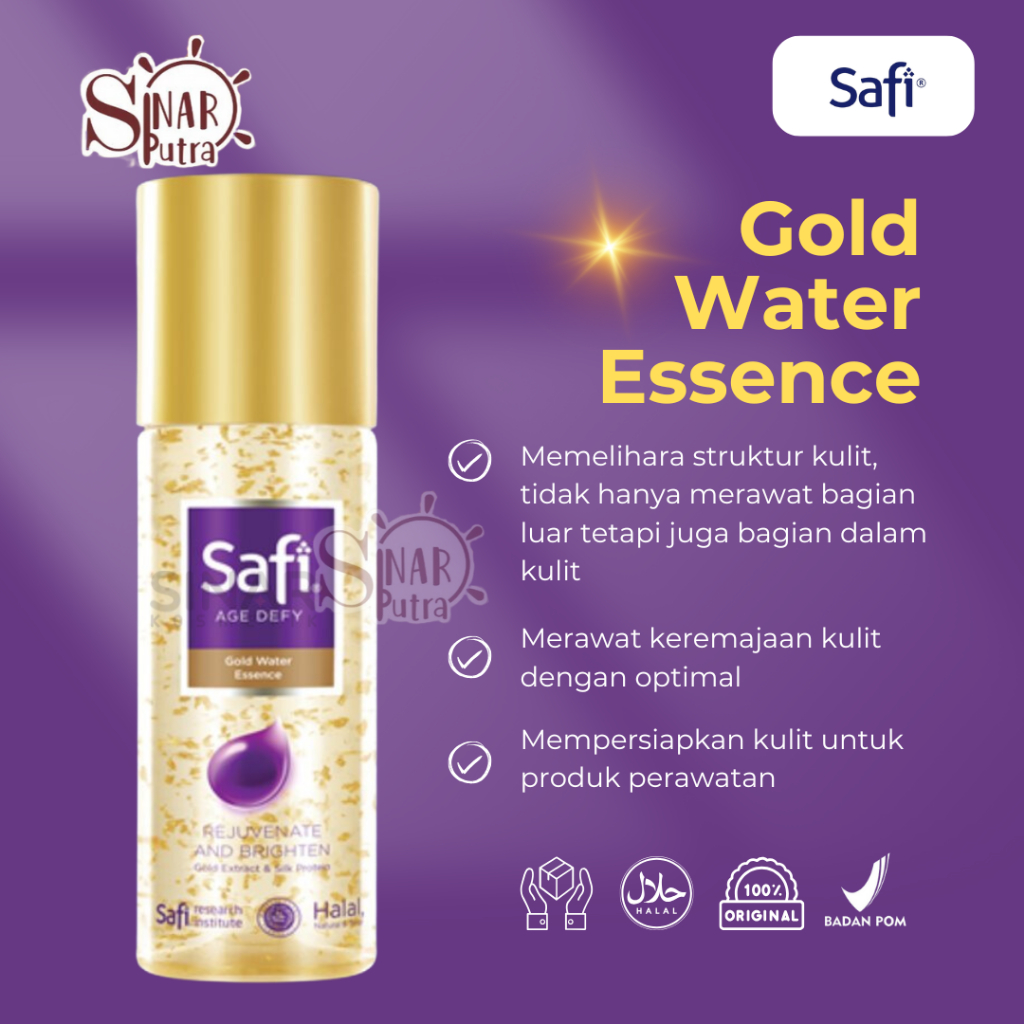 Jual Safi Age Defy Gold Water Essence (30 ml & 102 ml) - Radiant Gold ...