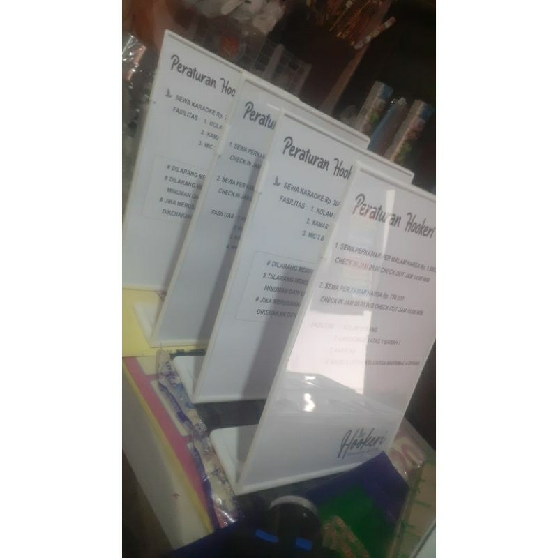 Jual buku menu.akrilik meja menu.daftar harga menu | Shopee Indonesia