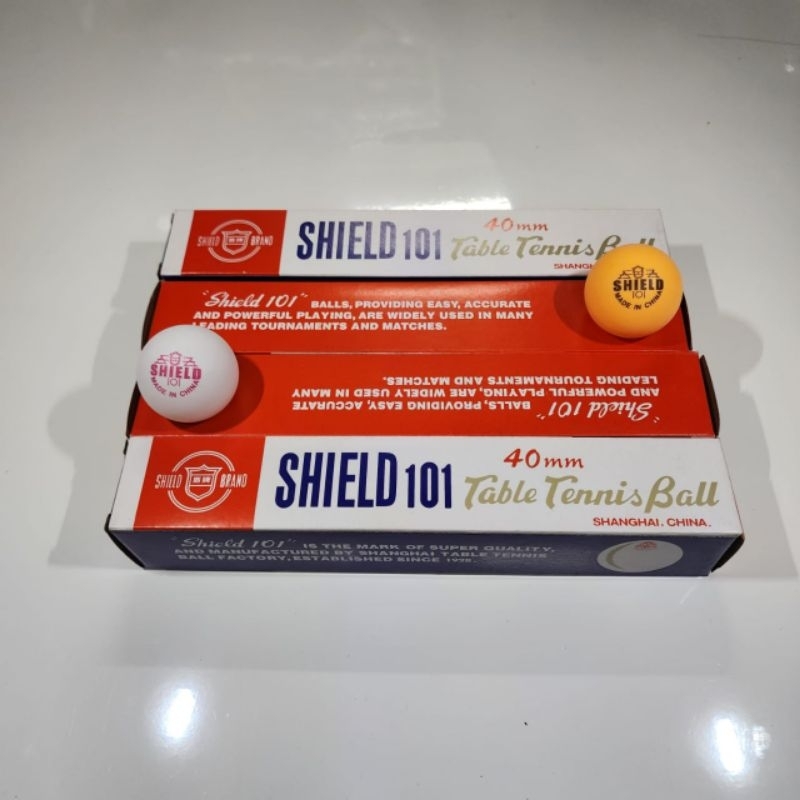 Jual Bola Mainan Pingpong / Bola Pingpong Shield 40MM Putih / Kuning Size 40MM 1 Box isi 6PCS ...