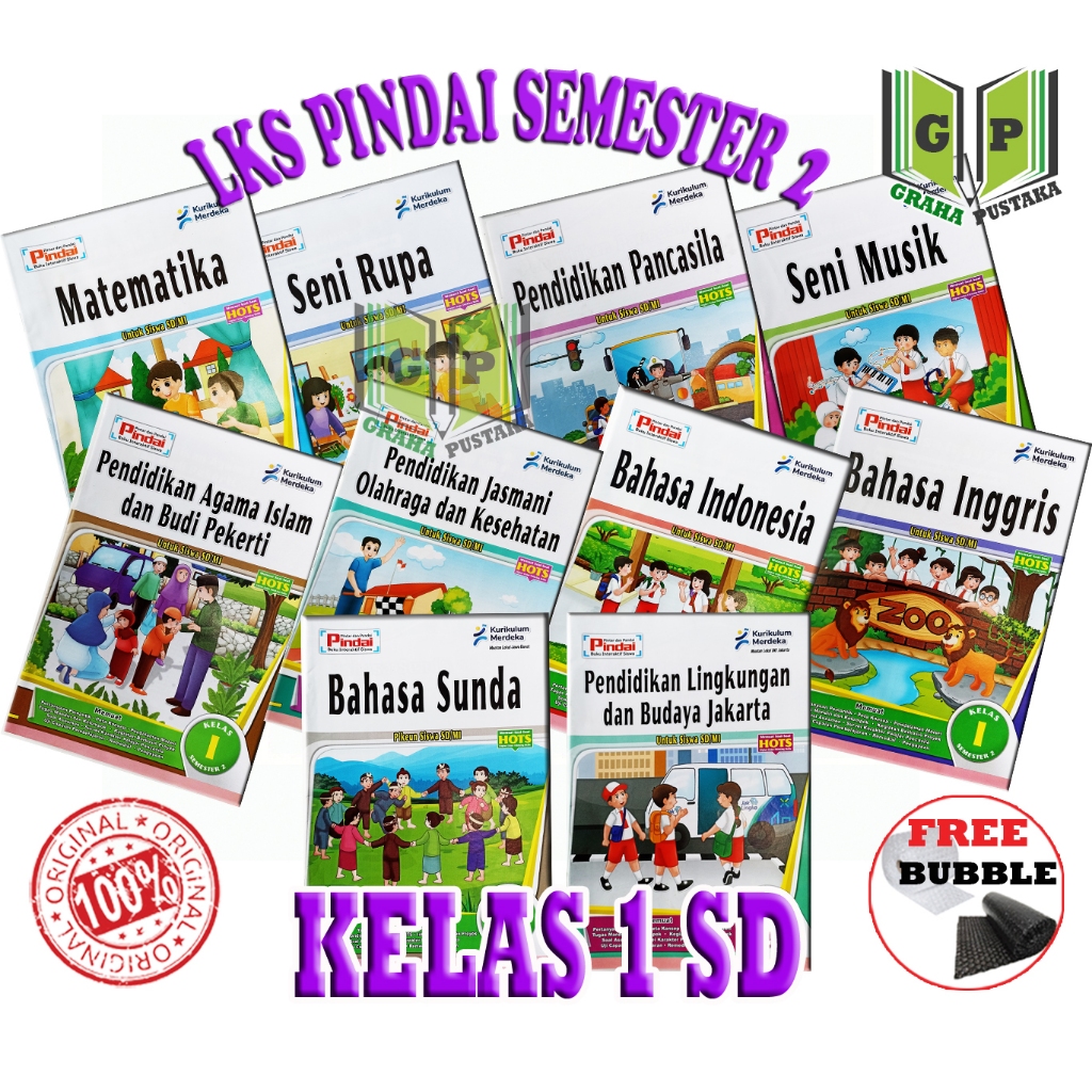Jual LKS kelas 1 SD semester 2 kurikulum merdeka Cover Baru + Kunci ...