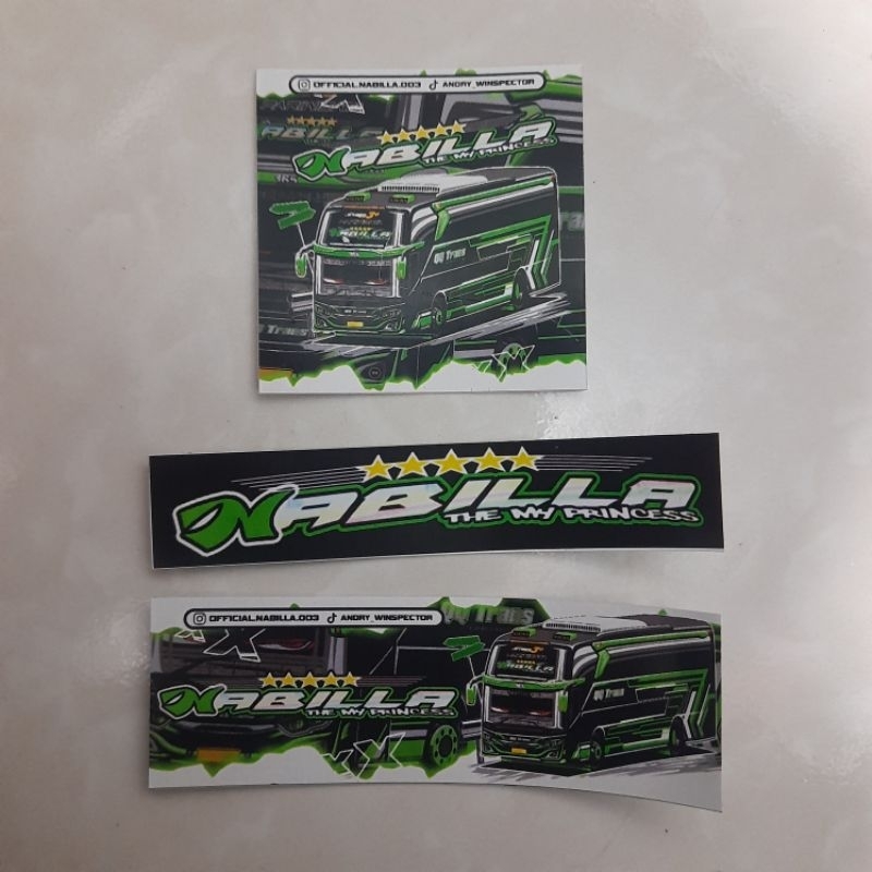 Jual 3pcs Sticker Bus Stiker Bis Nabilla Asli | Shopee Indonesia