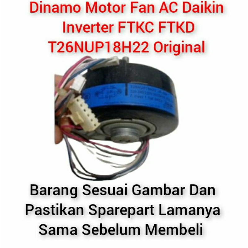 Jual Dinamo Motor Fan AC Daikin Inverter FTK FTKD T26NUP18H22 Original | Shopee Indonesia