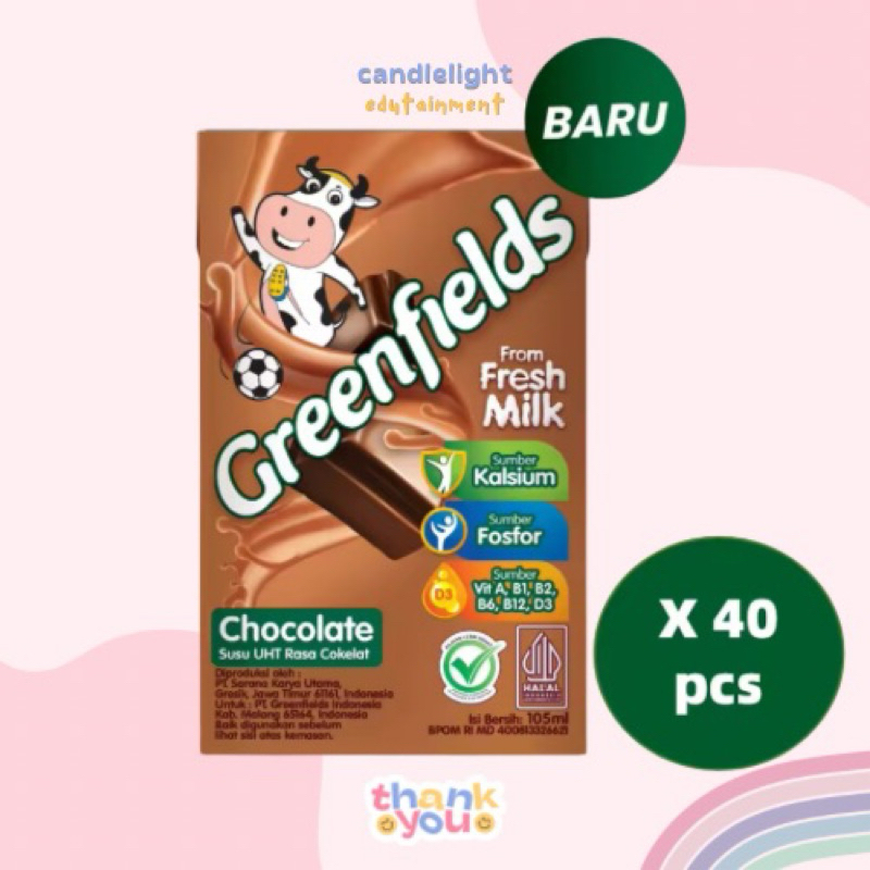 Jual susu uht susu greenfields susu grienfield uht 105 ml cokelat strawberry fullcream | Shopee ...