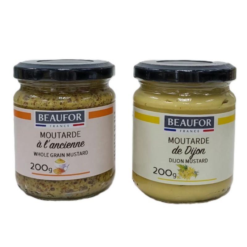 Jual BEAUFOR Dijon Mustard / Whole Grain Mustard 200g | Shopee Indonesia