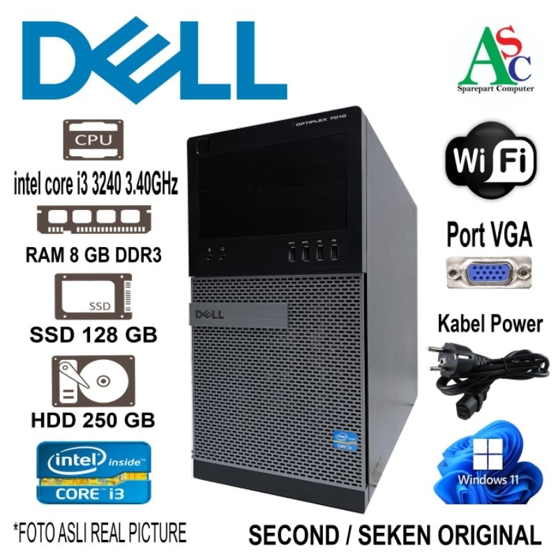 Jual CPU Dell Optiplex Core i3 Gen 3 Ram 8GB SSD HDD | Shopee Indonesia