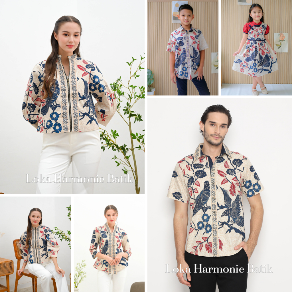 Jual Batik Motif UPH Red Krem Coklat Merah Soft Pastel - Baju Atasan ...