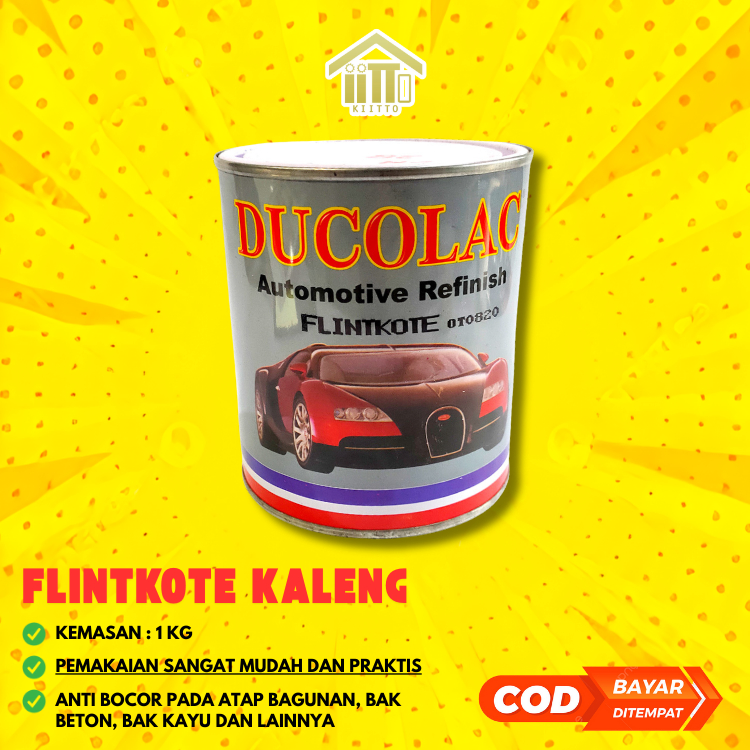 Jual FLINTKOTE DUCOLAC 1 KG / CAT ANTI BOCOR 1 KALENG WARNA HITAM / CAT ...