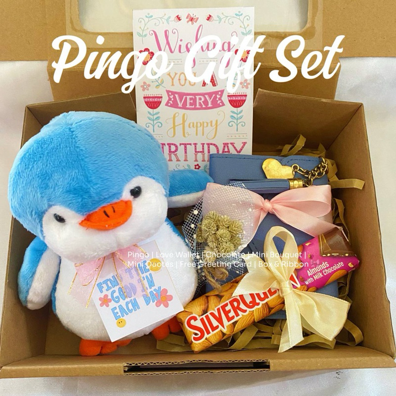 Jual Pingo Gift Set in Blue | Kado Ulang Tahun | Kado Viral | Kado ...