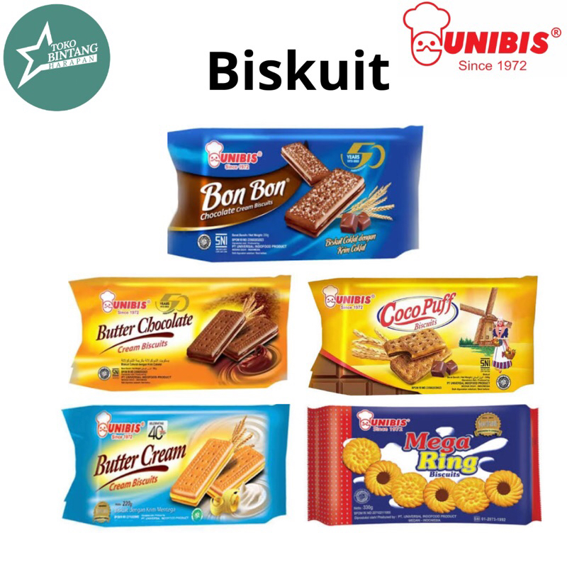 Jual Biskuit Unibis/Bon Bon/Mega ring/Cocopuff/butter cream | Shopee ...
