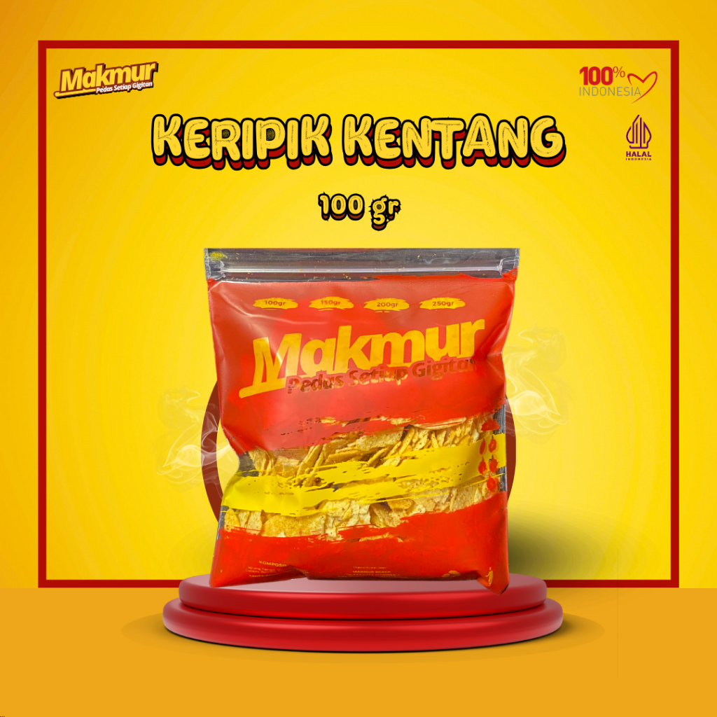 Jual Makmur Keripik Kentang Varian Level Pedas - Makanan Ringan ...
