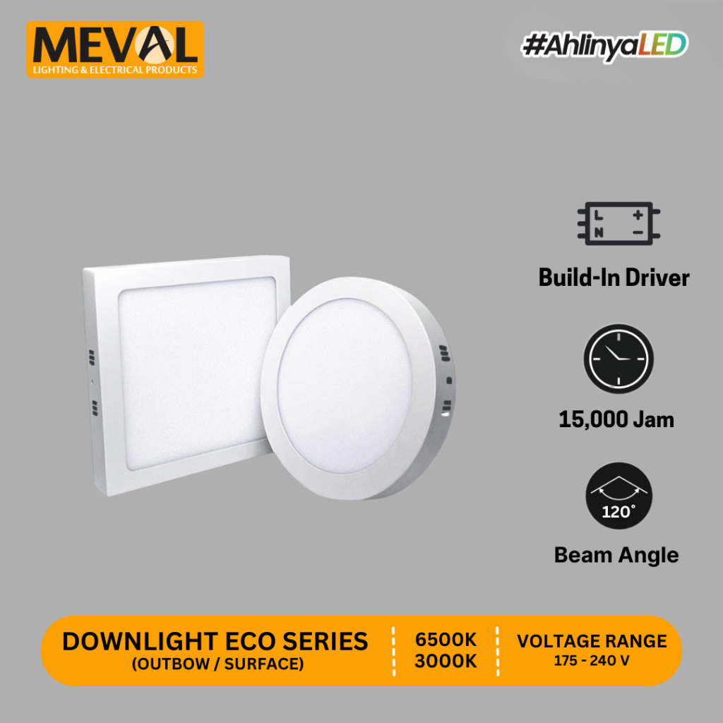 Jual MEVAL Lampu LED Downlight ECO Series - Outbow | Shopee Indonesia