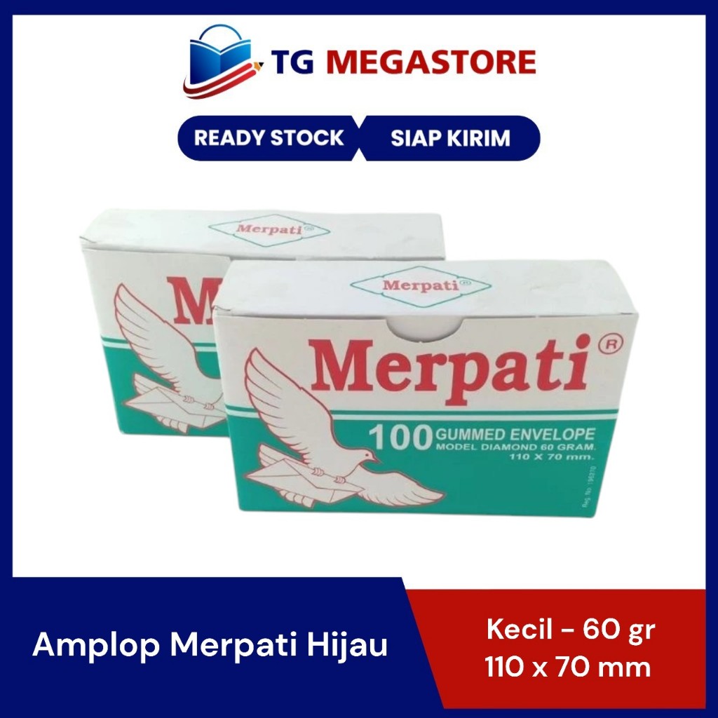 Jual Amplop Merpati Hijau Kecil 60 gr ( 110 x 70 mm ) | Shopee Indonesia
