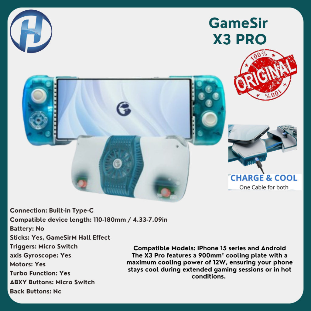 Jual GameSir X3 Pro Type C Hall Effect Analog Trigger Mobile Android ...