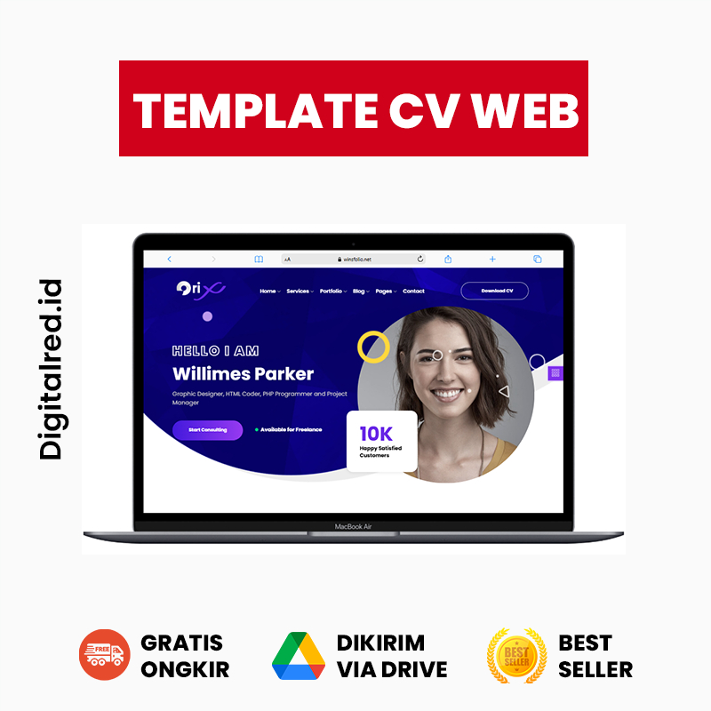 Jual TEMPLATE CV PORTOFOLIO KERJA WEB 014 | Shopee Indonesia