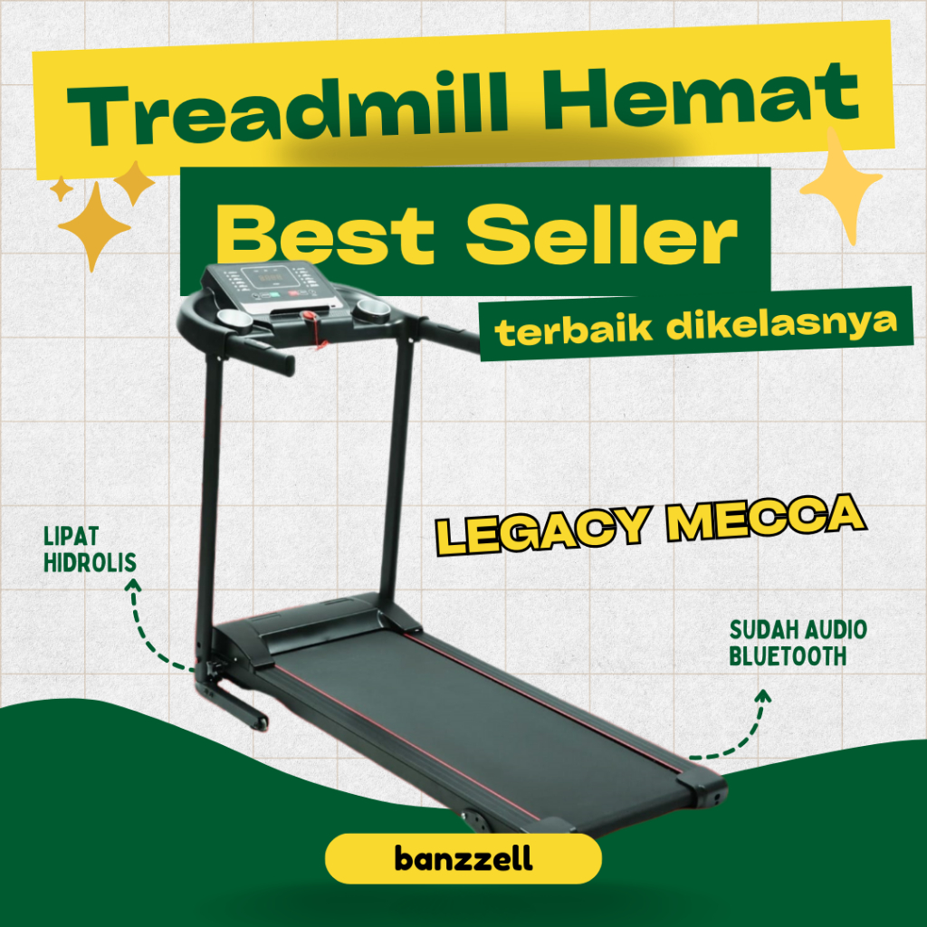 Jual Treadmill Elektrik Ekonomis Legacy Mecca Low Watt Motor 2 HP ...