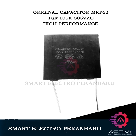 Jual ORIGINAL 1uF 305VAC 105K CAPACITOR MKP62 X2 HITAM KAPASITOR 105 KAPACITOR 275V 275VAC ...