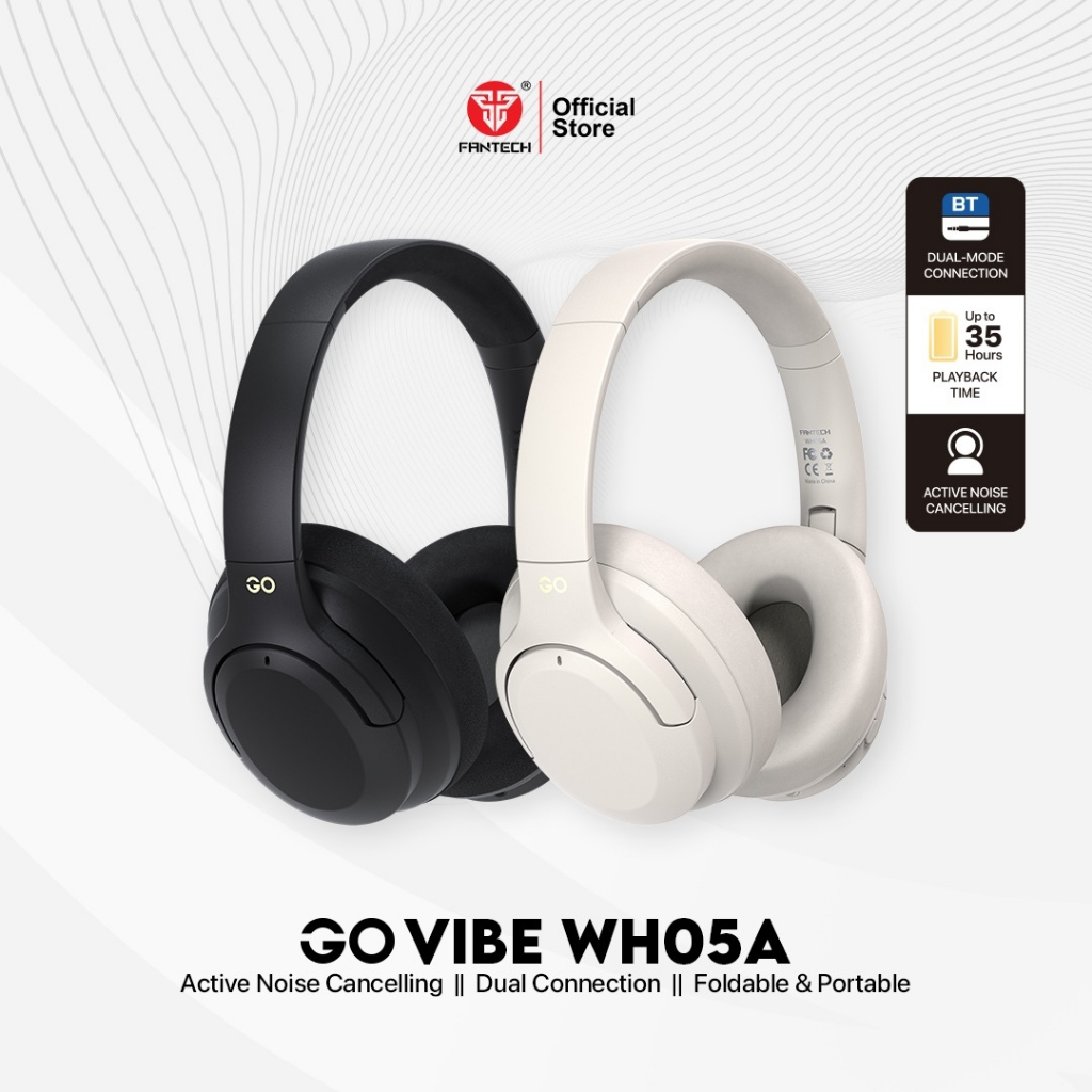 Jual Fantech Life Headphone Wireless ANC Headset GO VIBE WH05A ...