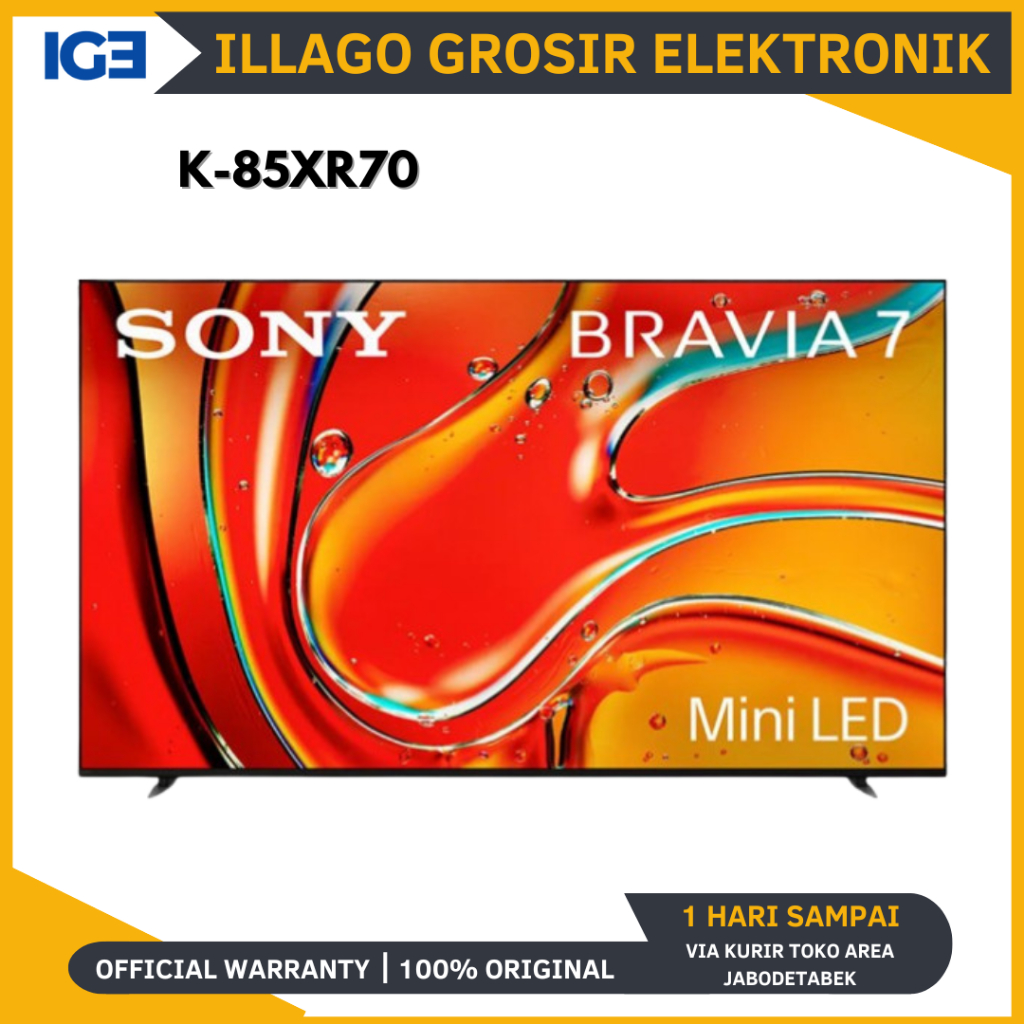 Jual SONY BRAVIA 7 XR K-85XR70 / XR70 4K UHD Mini LED Google TV 85 Inch ...