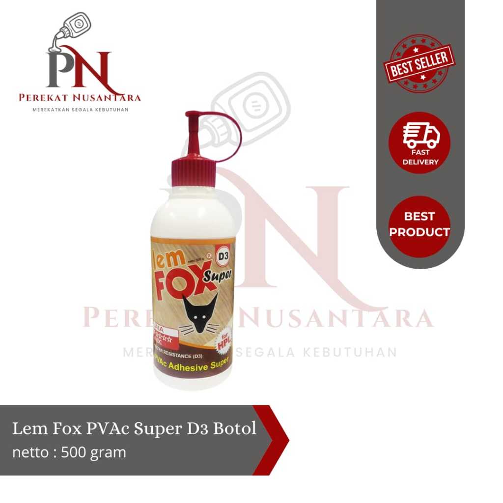 Jual Lem Fox PVAc Super D3 Botol Squeeze 500 gr | Shopee Indonesia
