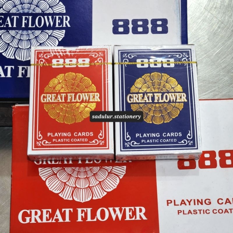 Jual Kartu Remi Flower 888 remi great flower 888 (1 Lsn isi 12 set ...