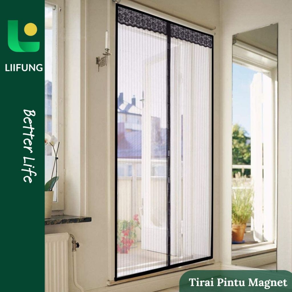 Jual Tirai Magnet Anti Nyamuk Tebal Ukuran Bervariasi, Tirai Pintu ...