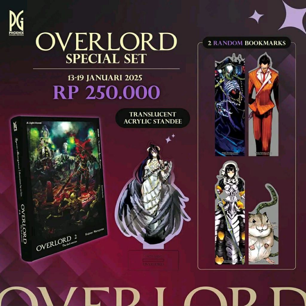 Jual Light Novel Overlord 2 - The Dark Warrior (SPECIAL SET) by Kugane ...