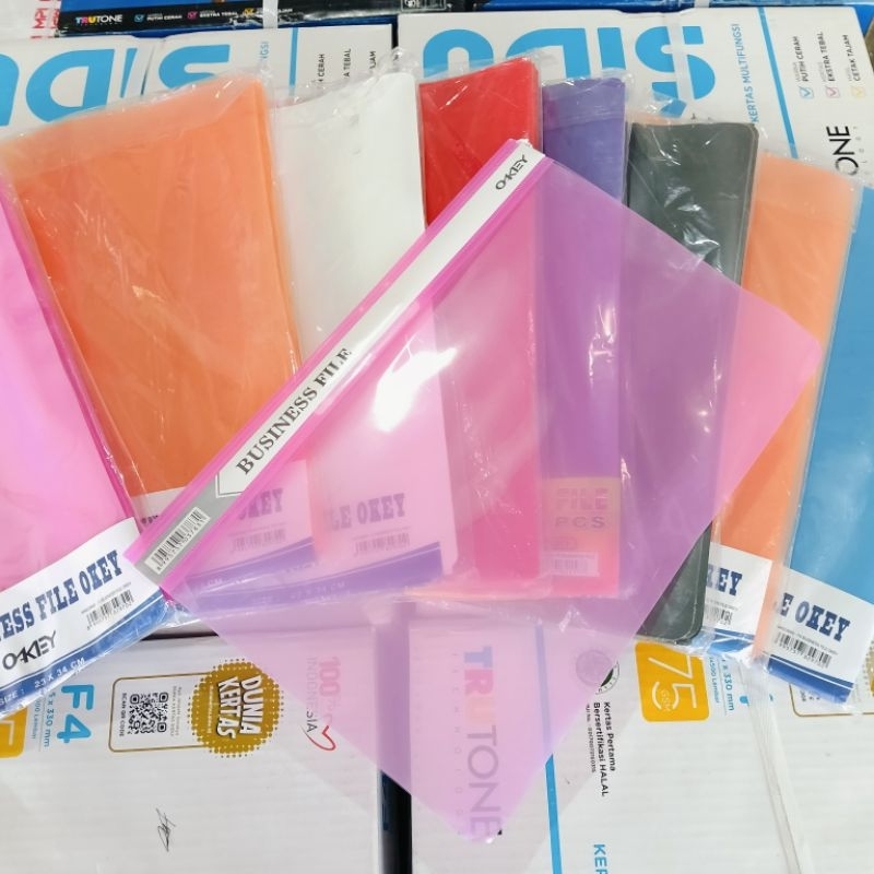 Jual BUSINESS FILE FC FOLIO - MAP FILE SNAIL - MAP PLASTIK ISI 12PCS ...